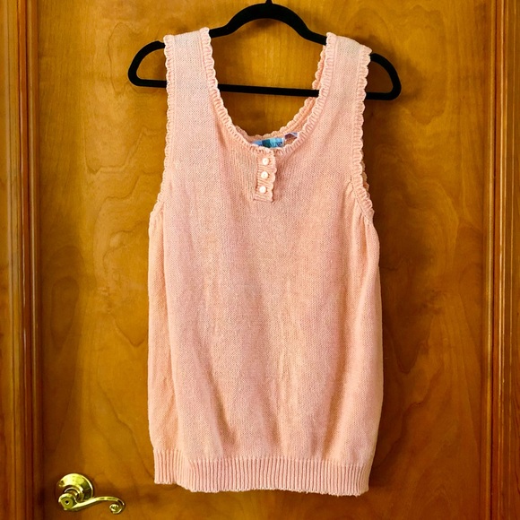 The American Line | Tops | Vintage The American Line Pink Knit Tank Top ...